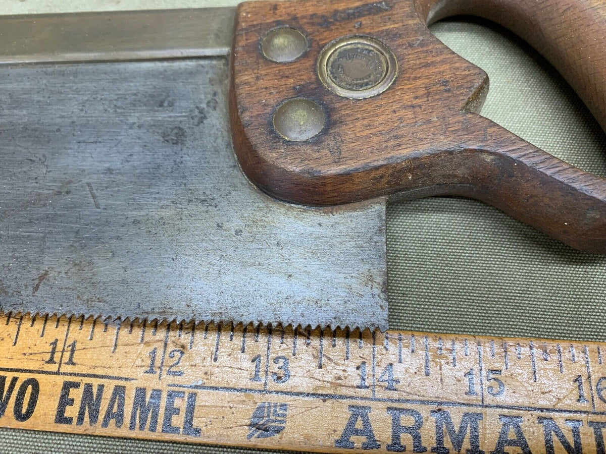 14" VINTAGE BRASS BACK SAW BY SIMONDS – Boyshill Tools and Treen